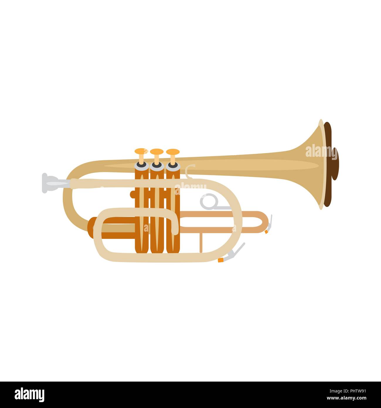Trumpet vector flat isolated illustration Stock Vector Image & Art - Alamy