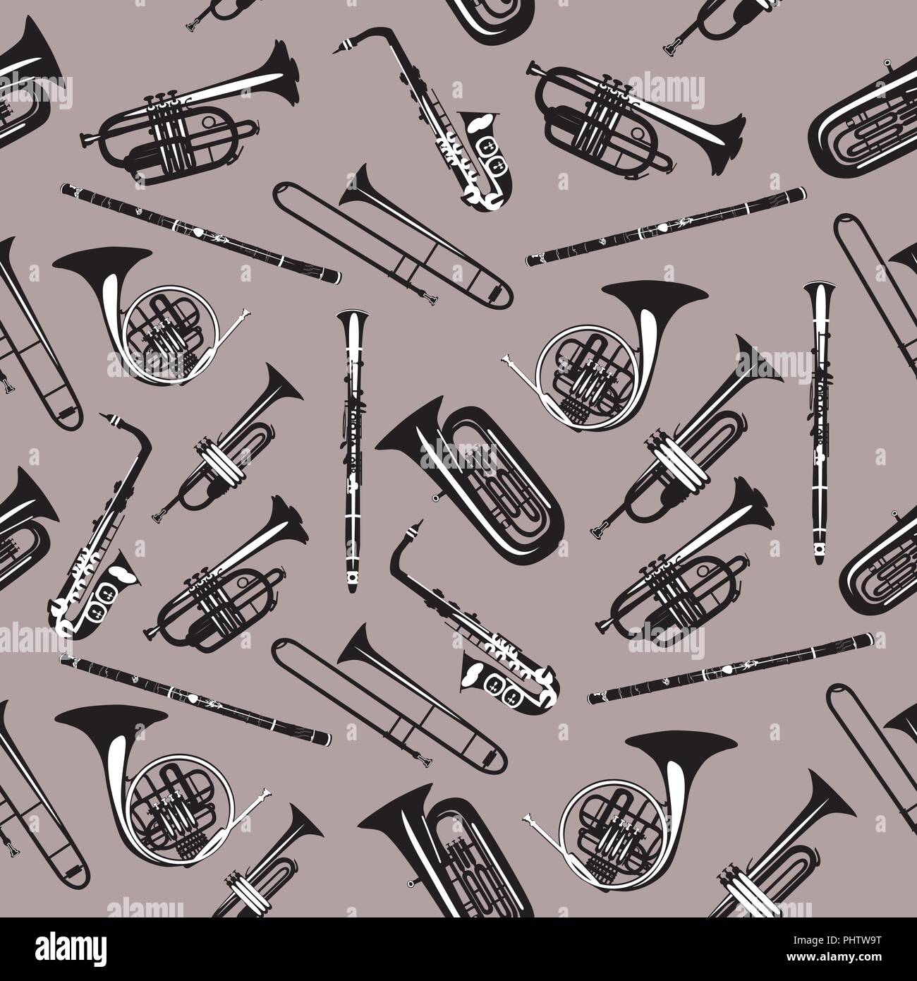 Wind musical instruments Stock Vector Images - Alamy