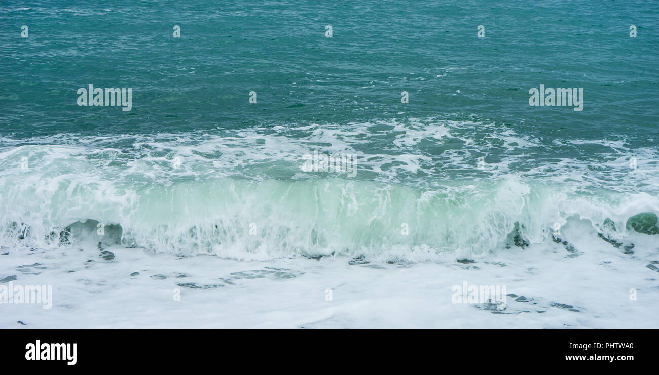 Sea waves of Black sea on Kvariati beach in Georgia Stock Photo - Alamy