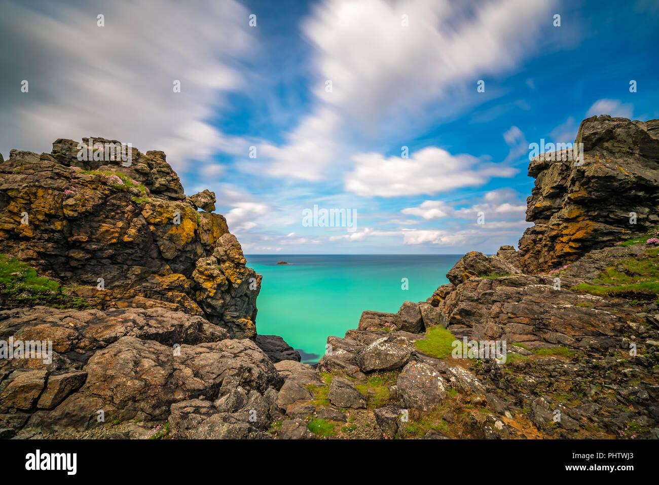 Stunning coastal Cornish landscape Stock Photo - Alamy