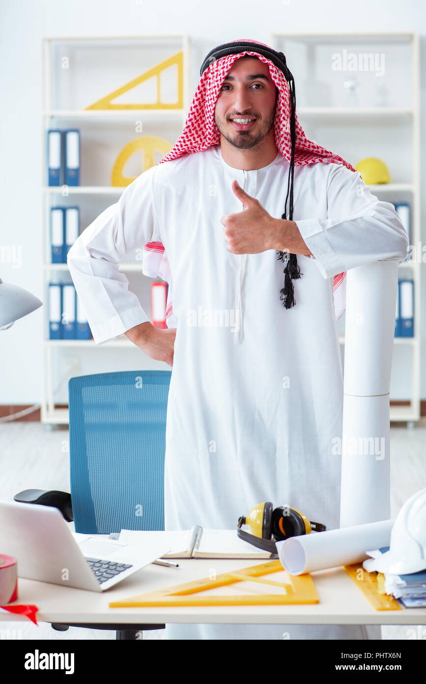 Arab engineer working on new project Stock Photo - Alamy
