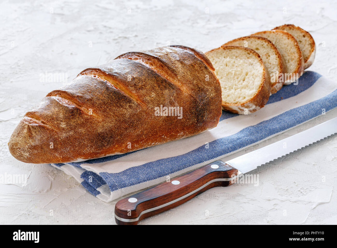 Freshly sliced loaf bread hi-res stock photography and images - Alamy