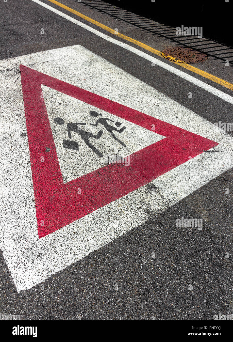 White red triangle warning school hi-res stock photography and images ...