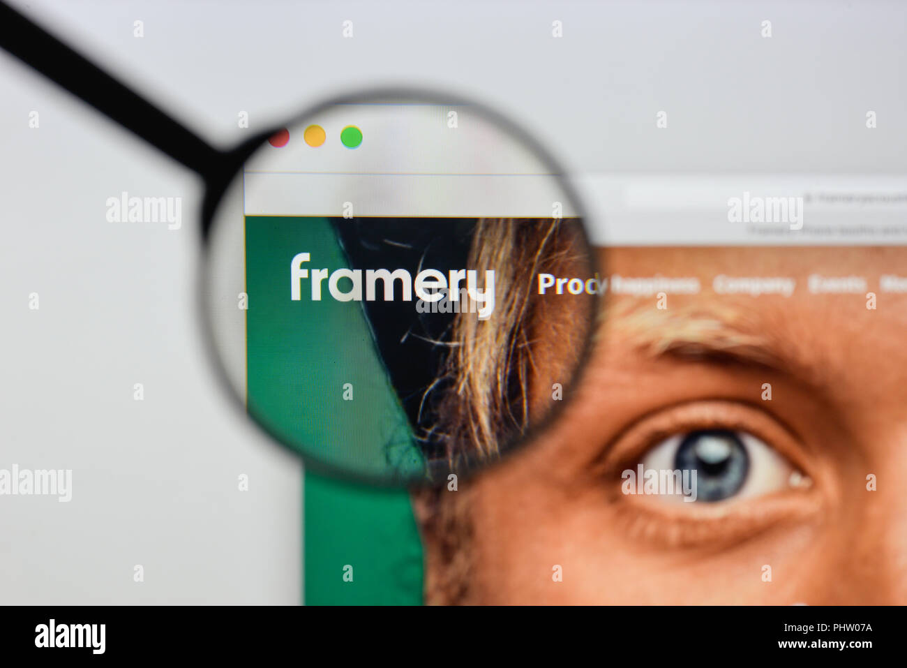 Milan, Italy - August 20, 2018: Framery website homepage. Framery logo ...