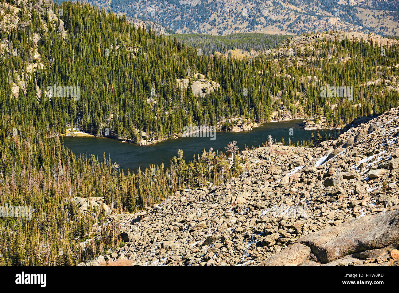 The Loch Lake, Rocky Mountains, Colorado, USA Stock Photo - Alamy