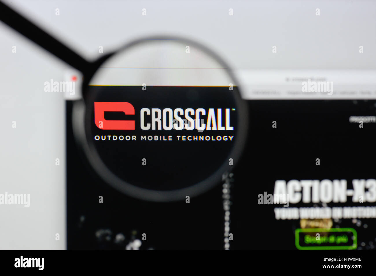 Milan, Italy - August 20, 2018: Crosscall website homepage. Crosscall ...