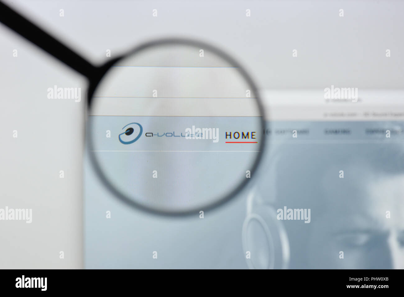 Milan, Italy - August 20, 2018: A-Volute website homepage. A-Volute ...