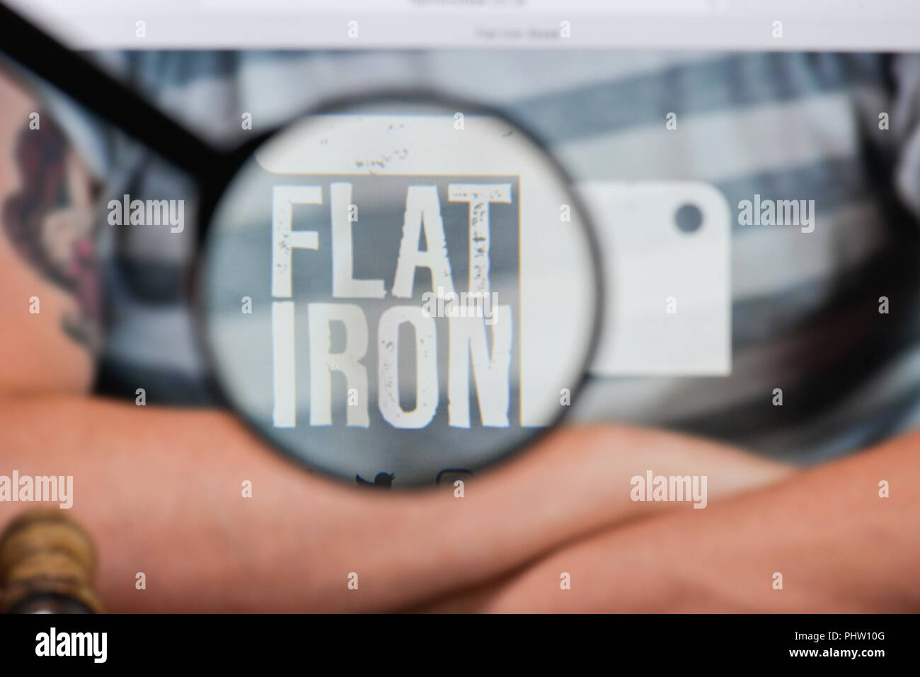 Milan, Italy - August 20, 2018: Flat Iron Steak website homepage. Flat ...