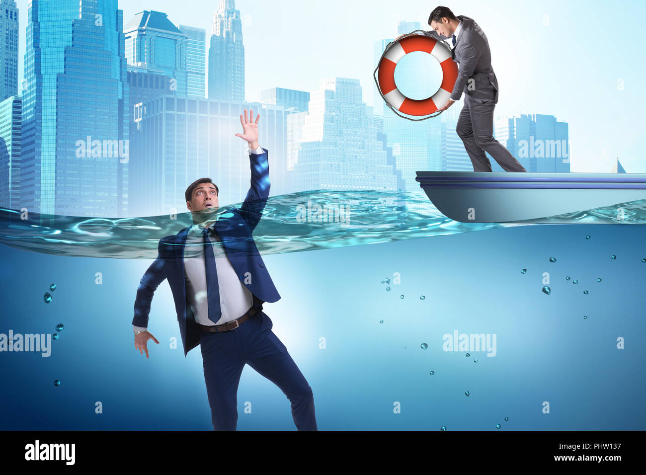 Drowning man saved hi-res stock photography and images - Alamy