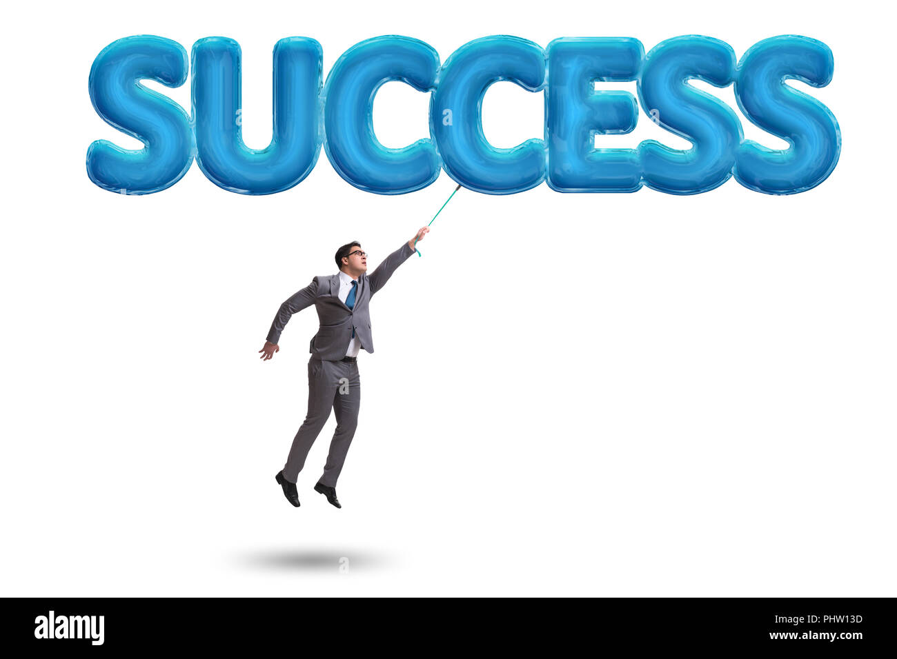 Businessman flying in success concept Stock Photo - Alamy