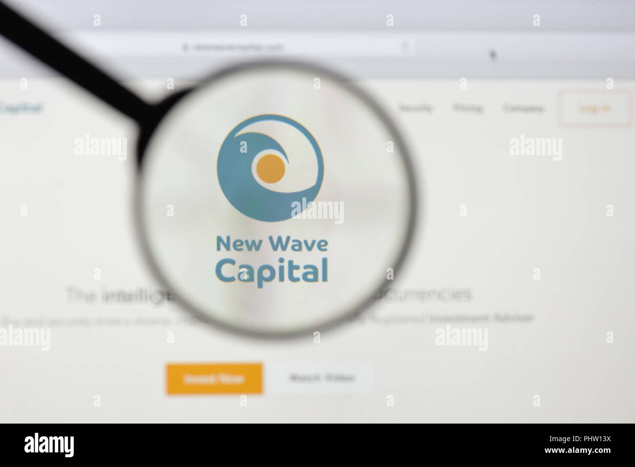 Milan, Italy - August 20, 2018: New Wave Capital website homepage. New ...