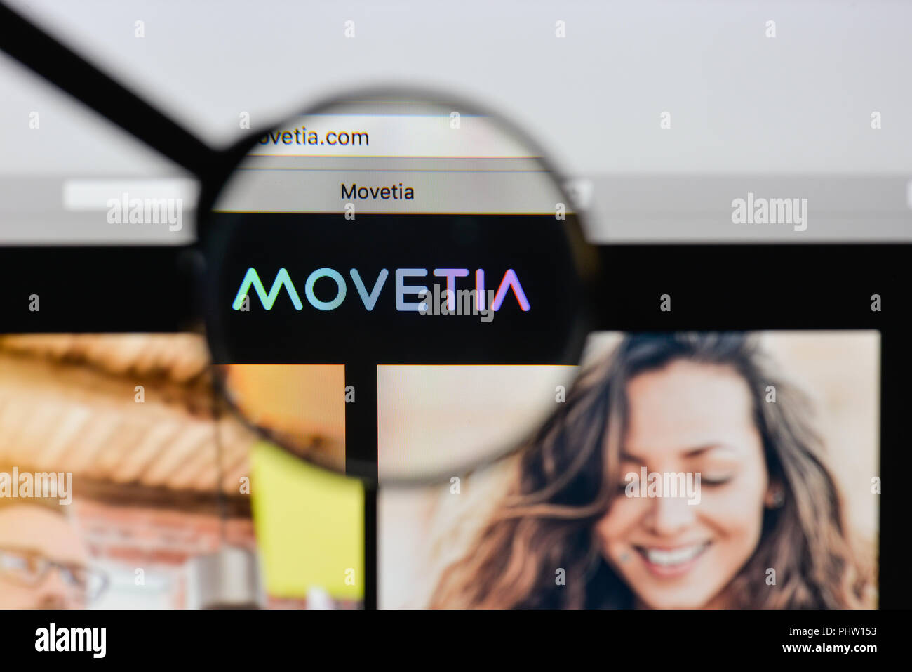 Milan, Italy - August 20, 2018: Movetia Digital website homepage ...