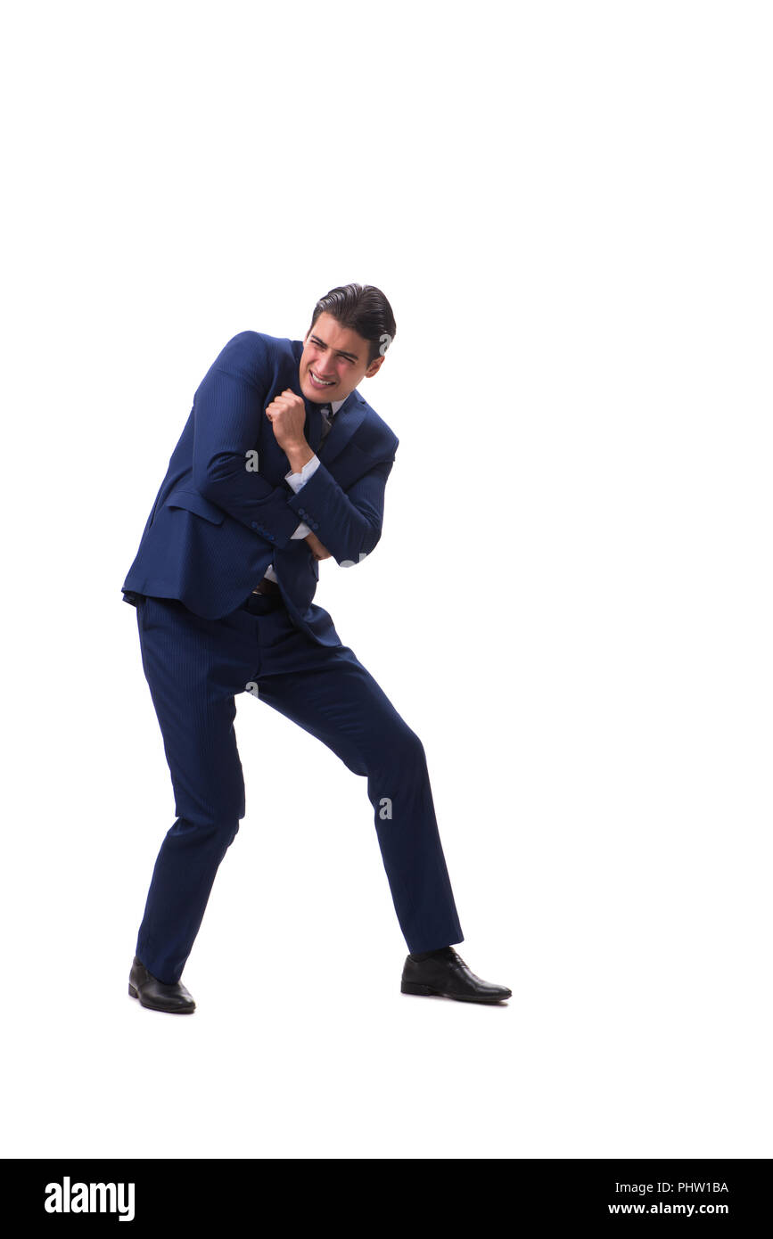 Young businessman isolated on white background Stock Photo - Alamy