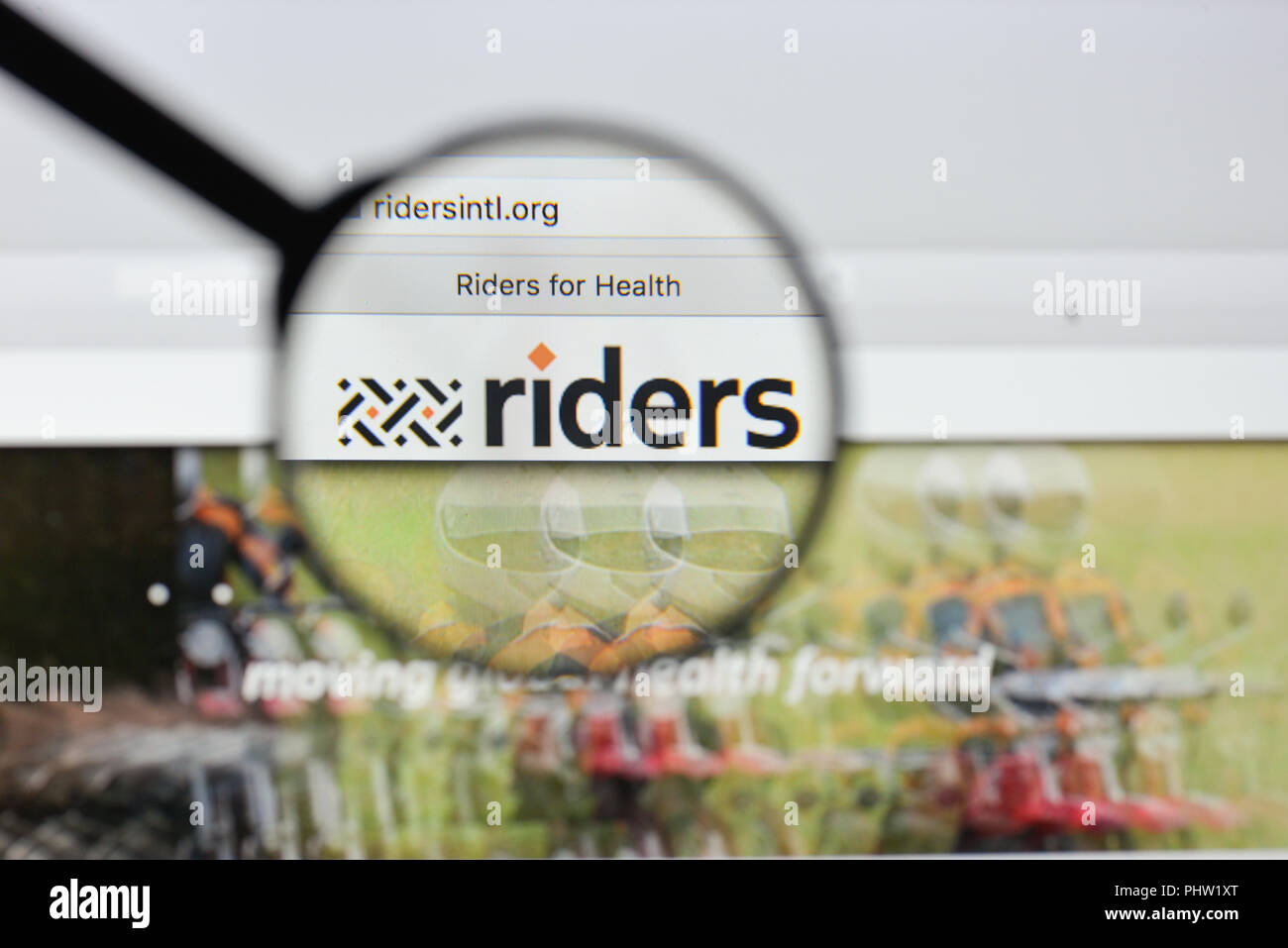 Milan, Italy - August 20, 2018: Riders for Health website homepage ...