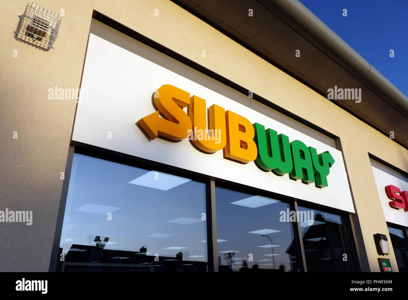 New Subway Shop front unit at Thurcroft Shopping precinct Stock Photo ...
