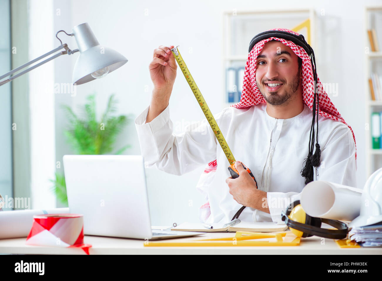 Arab engineer working on new project Stock Photo - Alamy