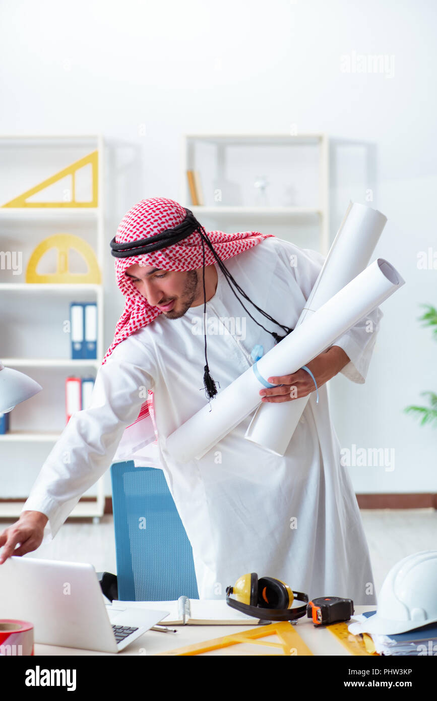 Arab engineer working on new project Stock Photo - Alamy