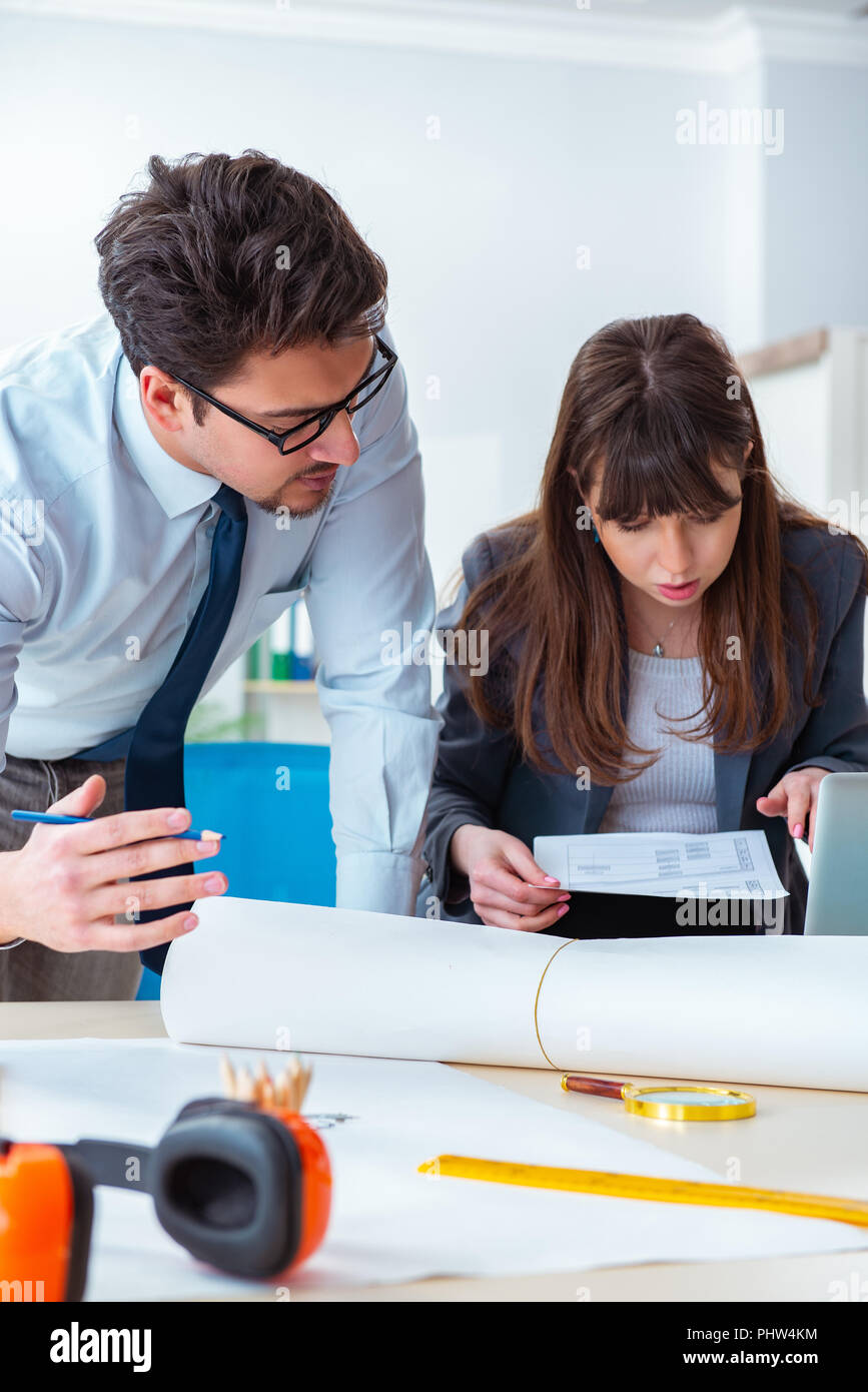 Engineers working on new project Stock Photo - Alamy