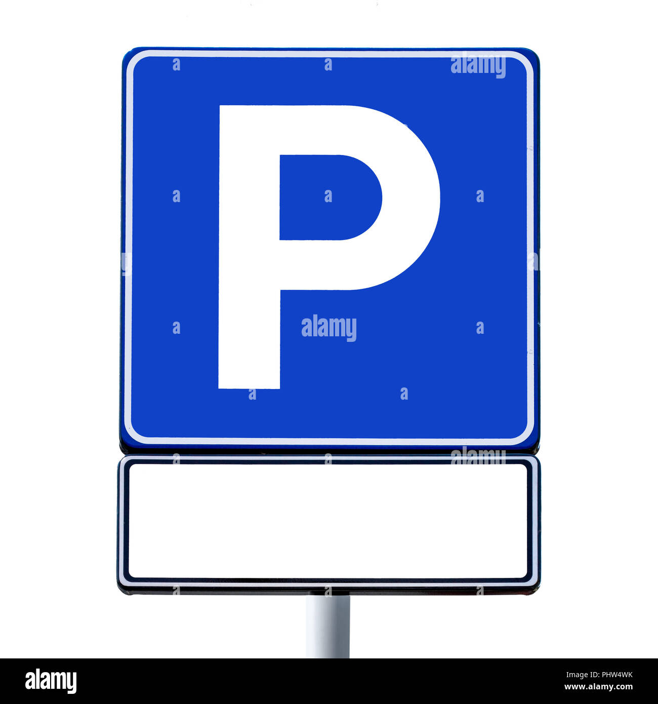 Road sign parking with space for text Stock Photo - Alamy