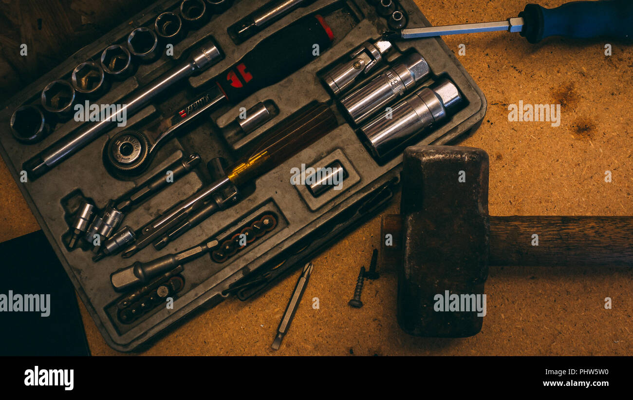 Tools for motors Stock Photo - Alamy