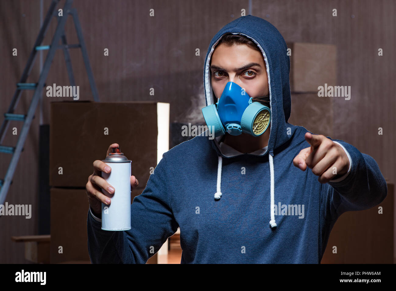 Smoke graffiti artist hi-res stock photography and images - Alamy