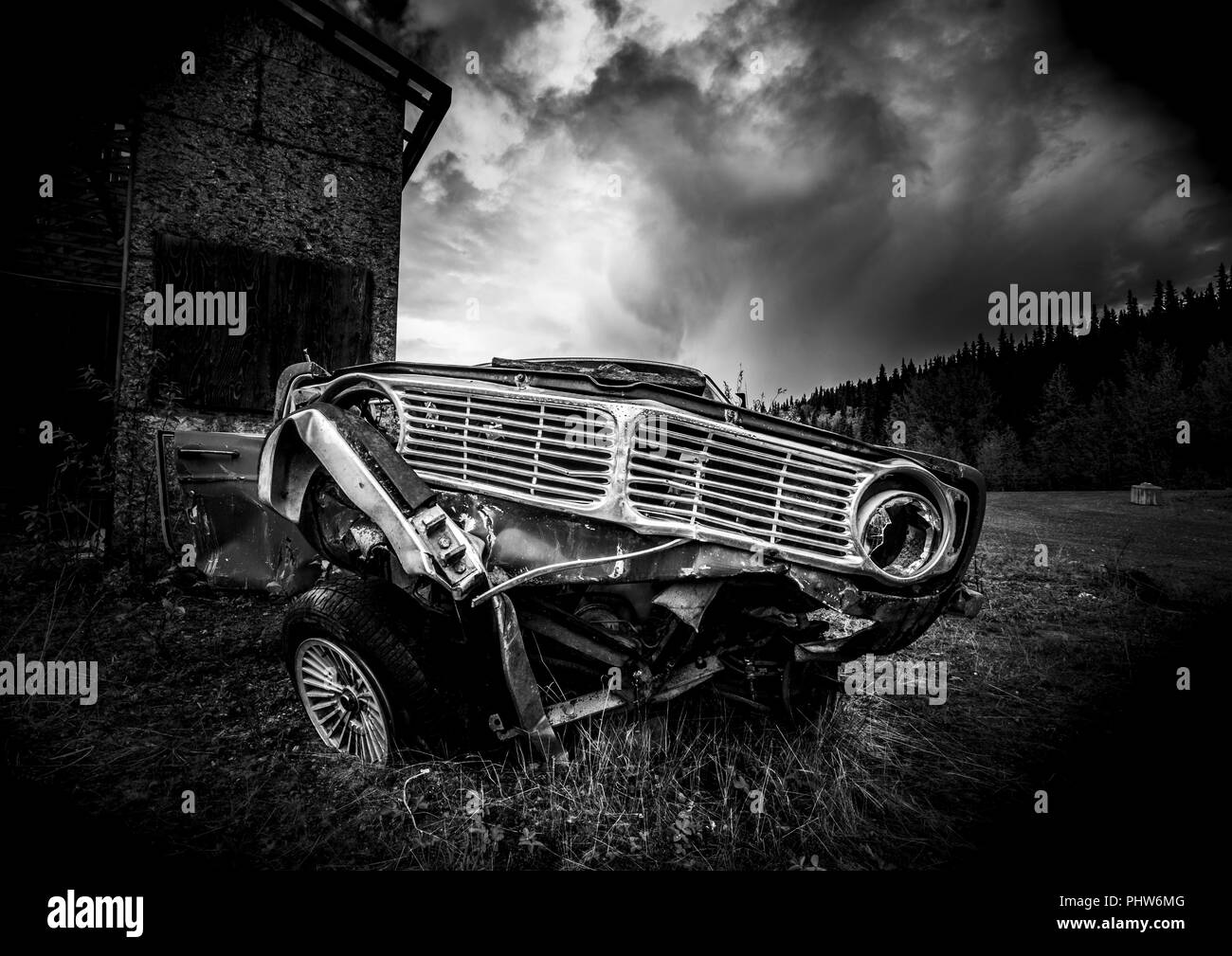 Car Crash Black and White Stock Photos & Images - Alamy