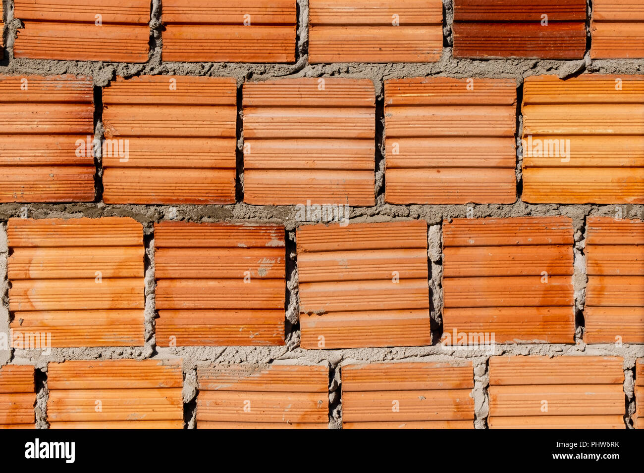 Brick wall under construction Stock Photo - Alamy