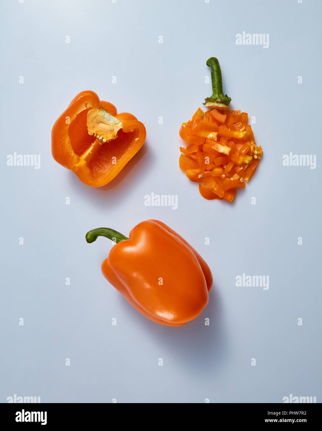 Bell peppers gray background bell pepper hi-res stock photography and ...