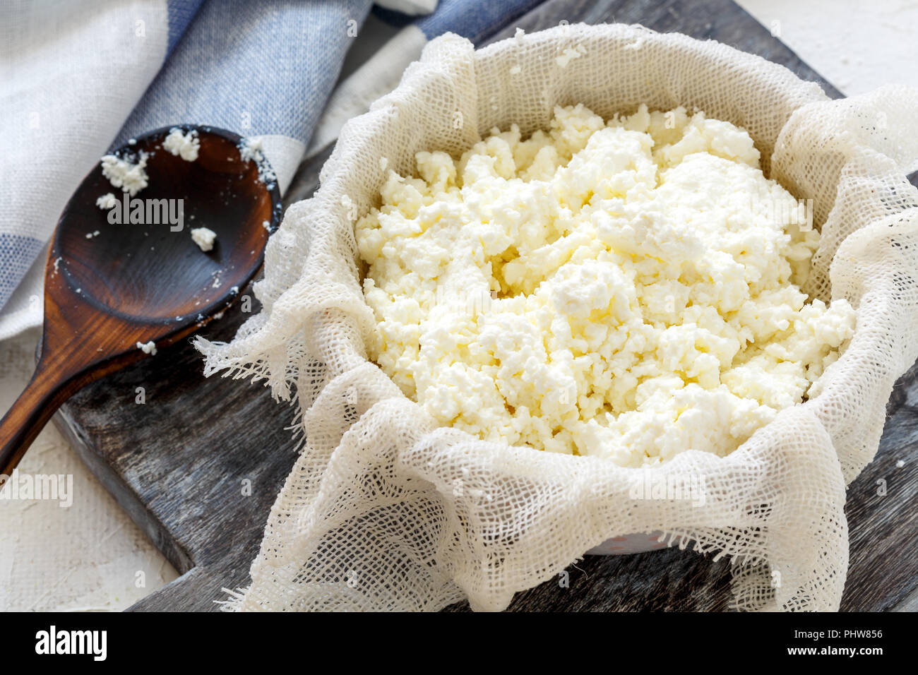 Fresh homemade cottage cheese Stock Photo - Alamy