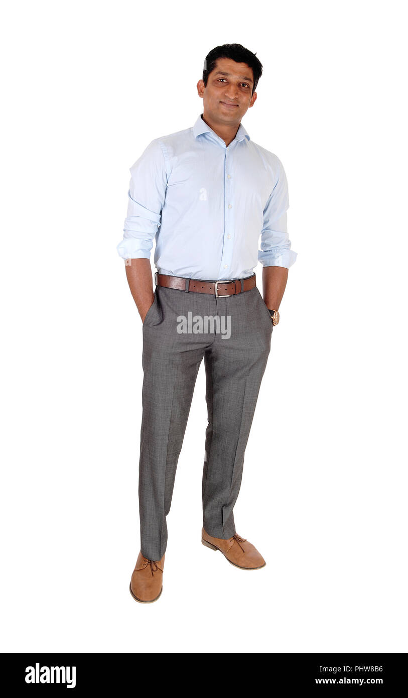 Indian man standing happy hi-res stock photography and images - Alamy