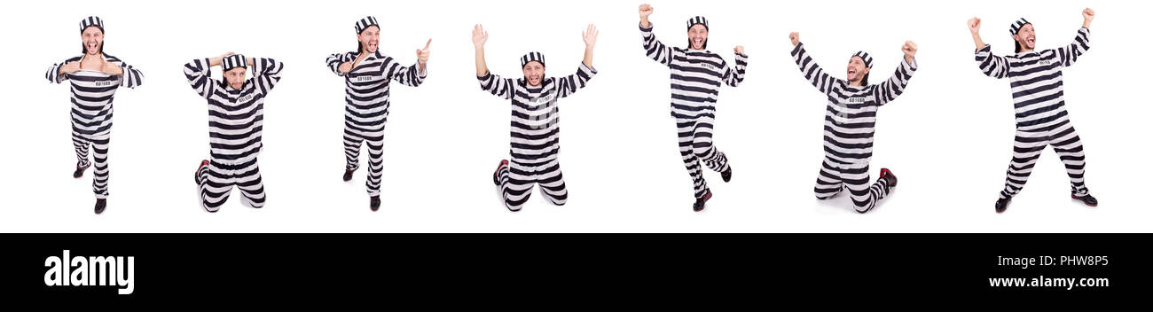 Prison inmate isolated on the white background Stock Photo - Alamy