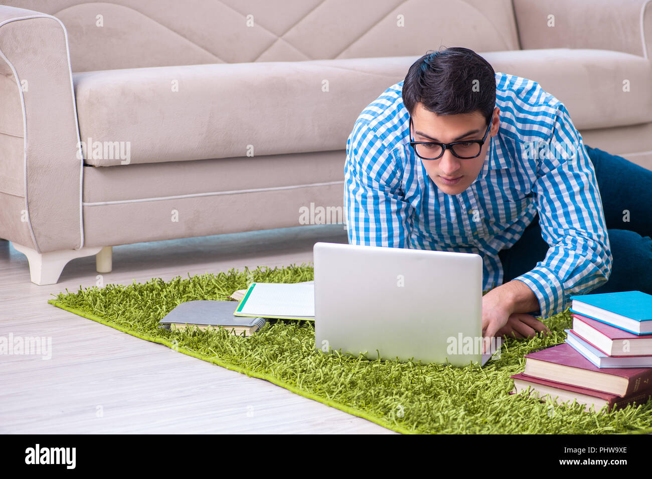 Student doing distance MBA online training Stock Photo - Alamy