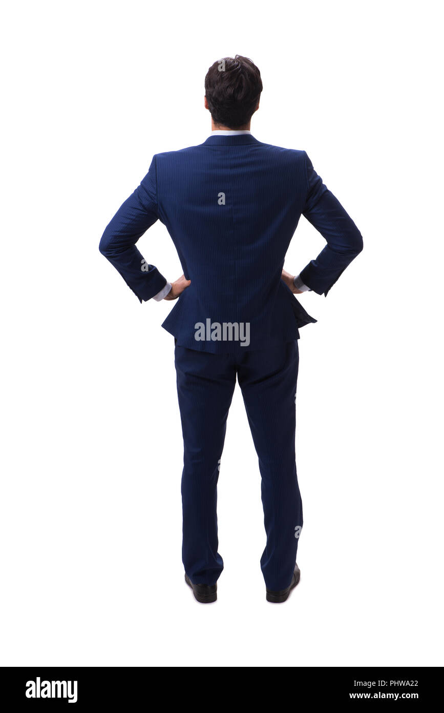 Young businessman isolated on white background Stock Photo - Alamy