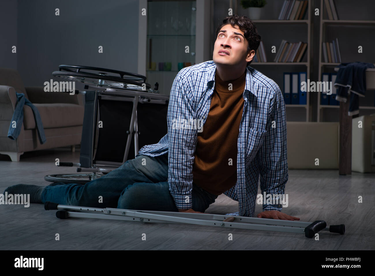 Man Falling Off Chair High Resolution Stock Photography and Images - Alamy