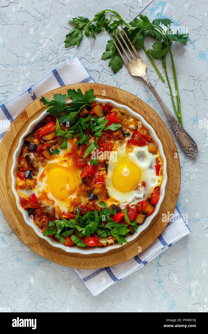 Dish is a traditional Israeli food shakshuka Stock Photo - Alamy