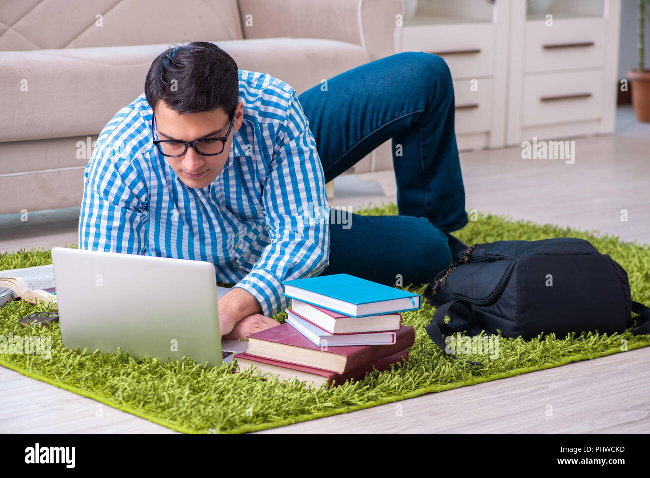 Student doing distance MBA online training Stock Photo - Alamy