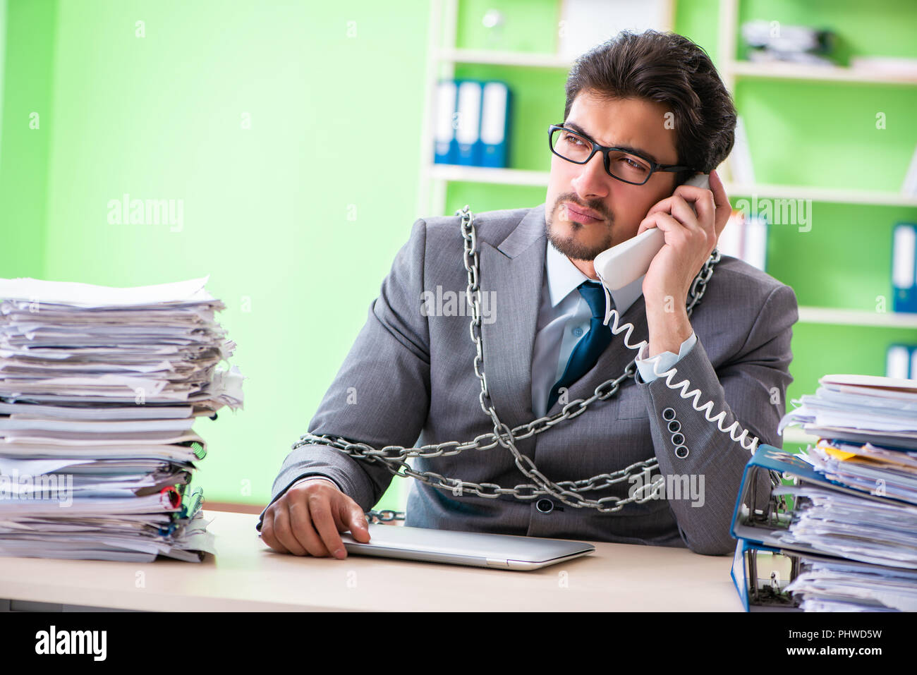 Chained desk hi-res stock photography and images - Alamy