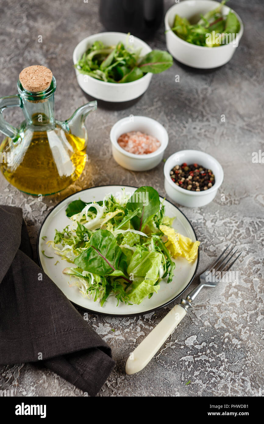 Mesclun Salad Ingredient Vegetable High Resolution Stock Photography ...