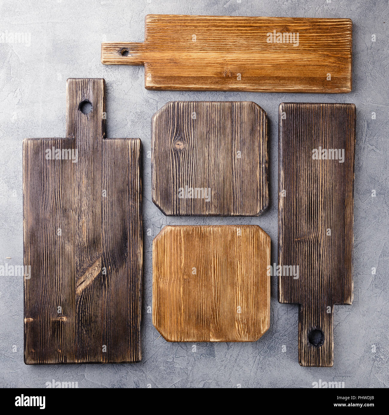 Set of cutting boards Stock Photo - Alamy