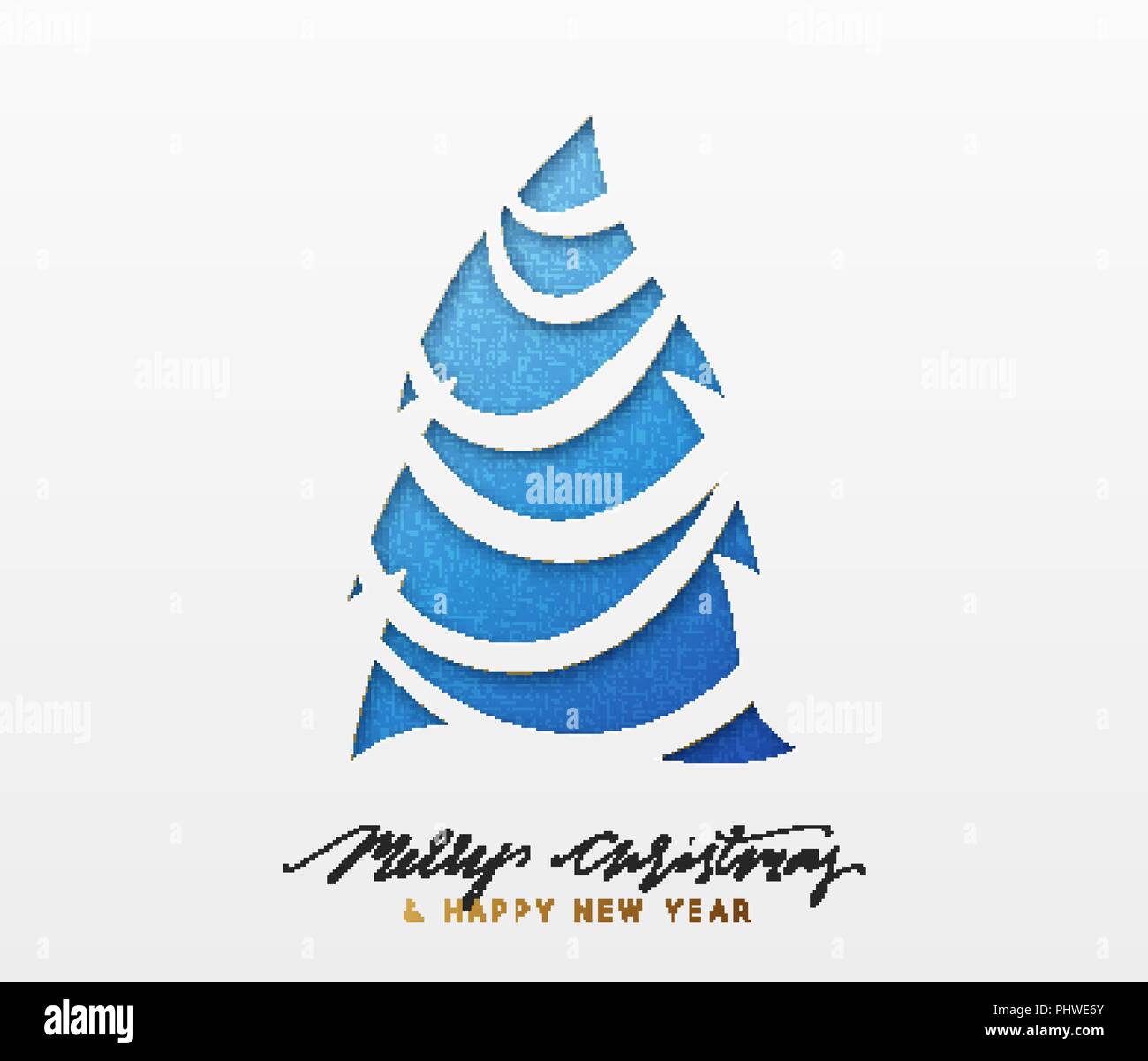 Christmas background, design Xmas blue tree of texture paper Stock ...