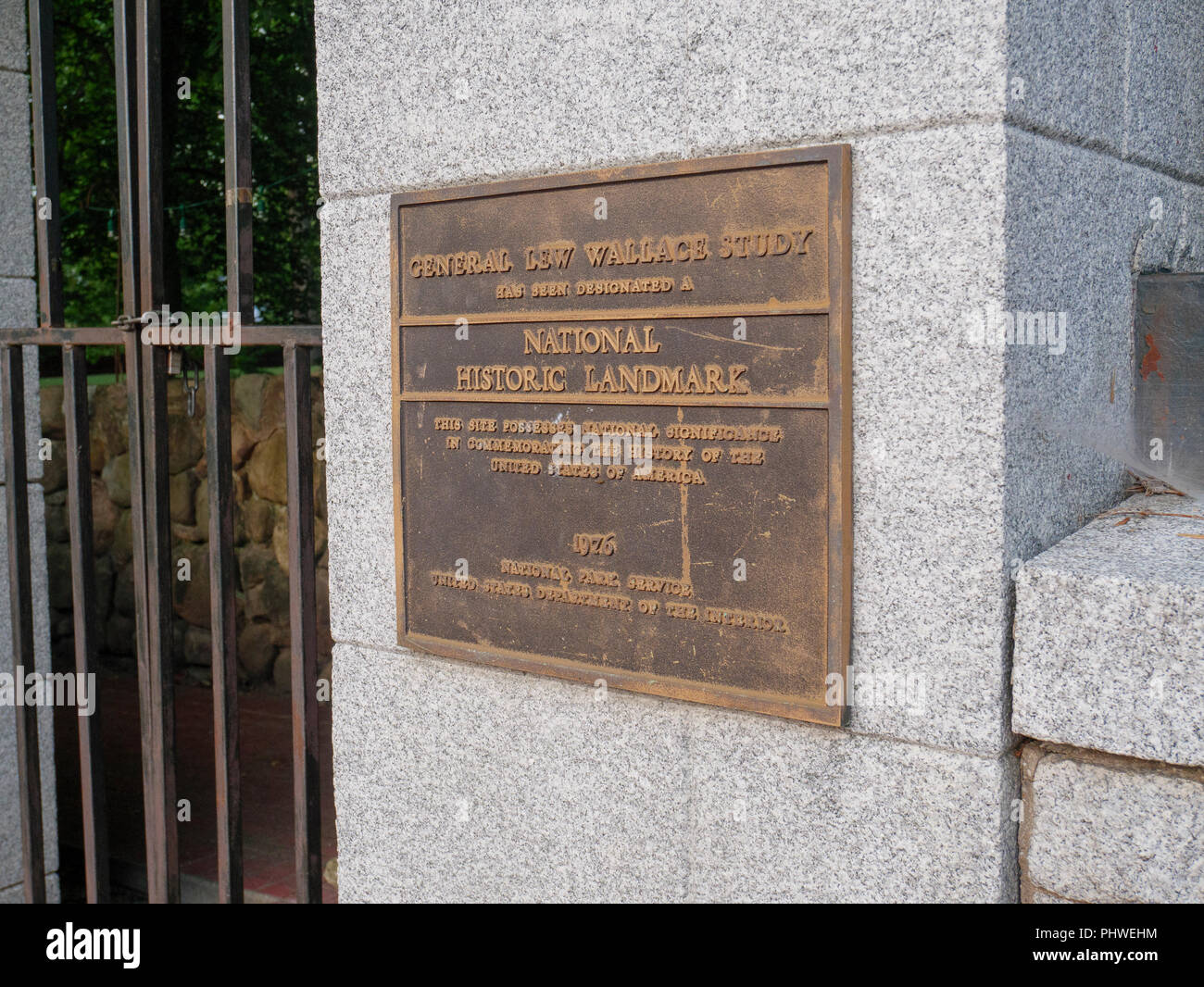National Historic Landmark marker. General Lew Wallace Study & Museum ...