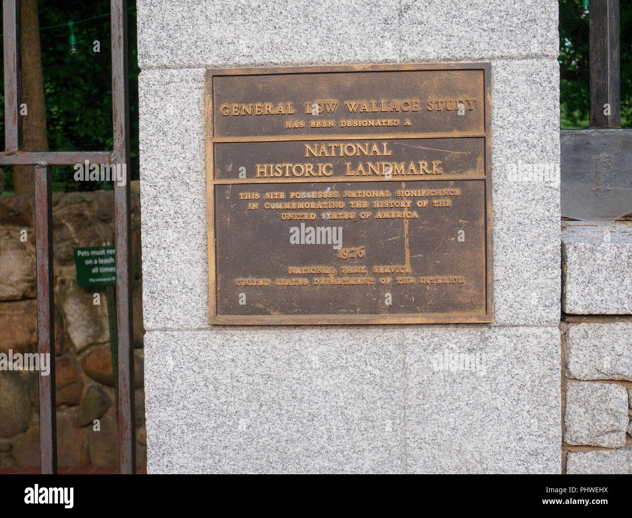 National Historic Landmark marker. General Lew Wallace Study & Museum ...