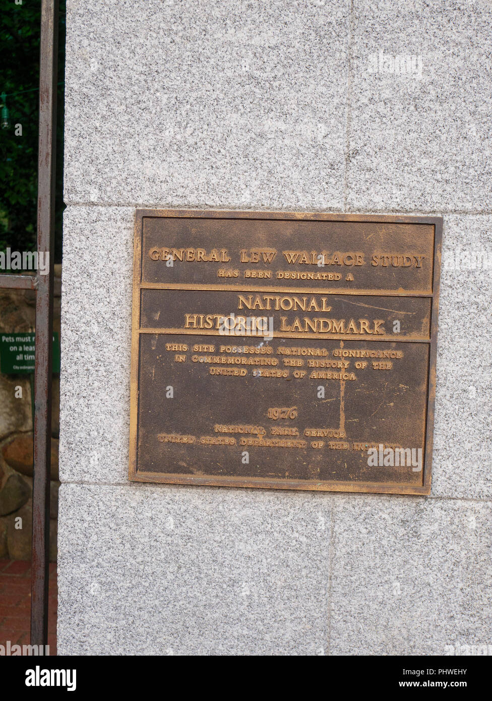 National Historic Landmark marker. General Lew Wallace Study & Museum ...