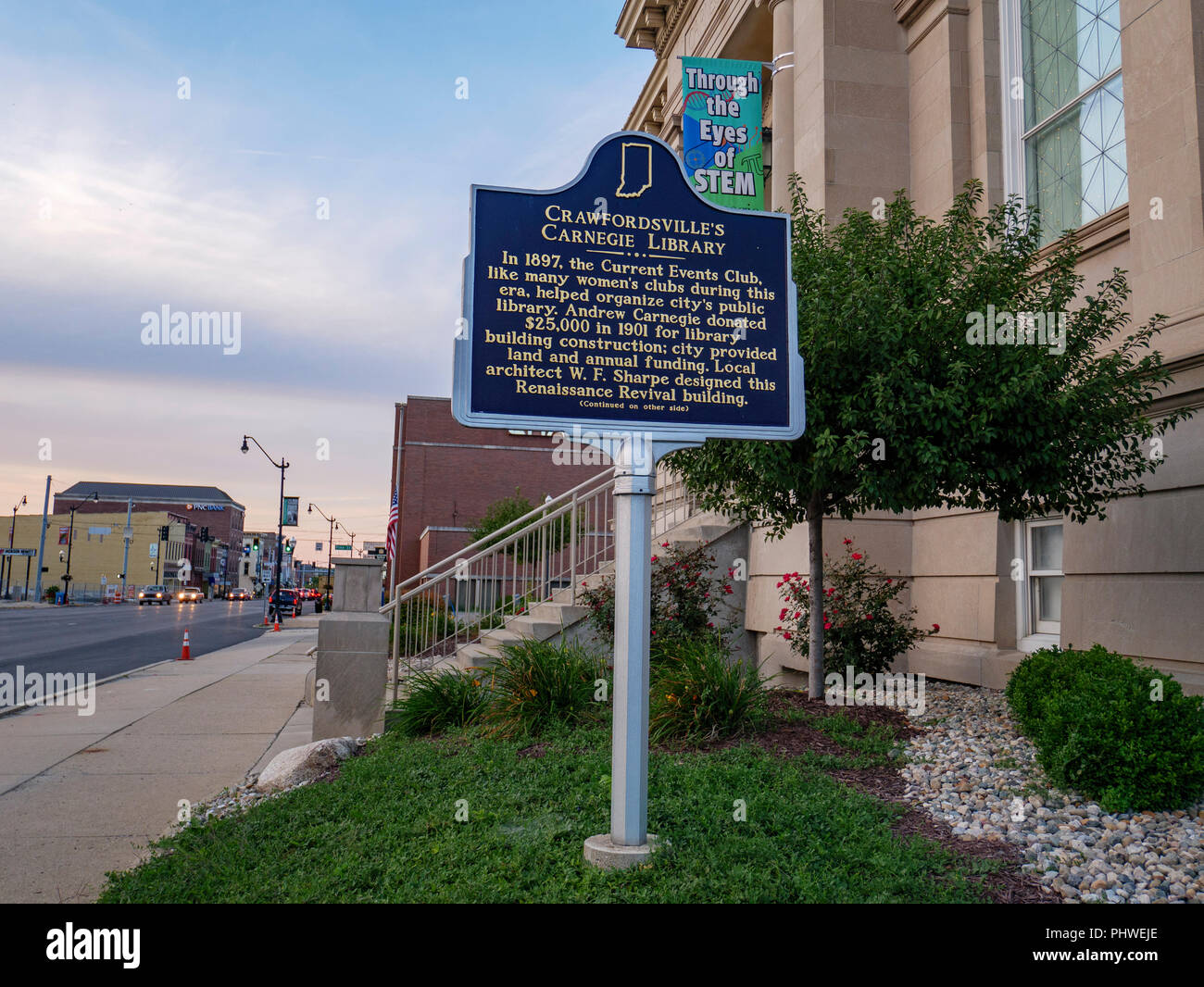 Carnegie Library, now a museum, Crawfordsville, Indiana Stock Photo - Alamy