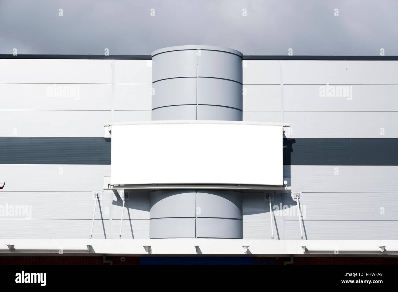 Blank banner for advertisement at retail shopping mall shop front Stock ...