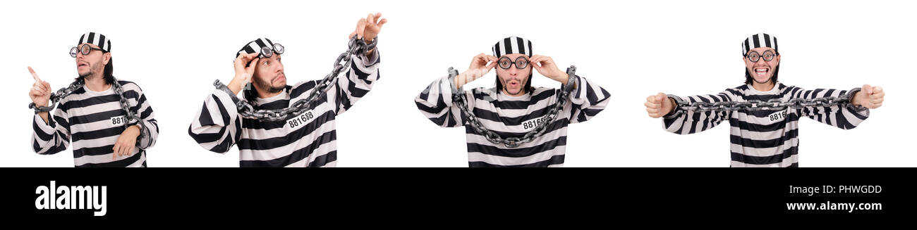 Prison inmate isolated on the white background Stock Photo - Alamy