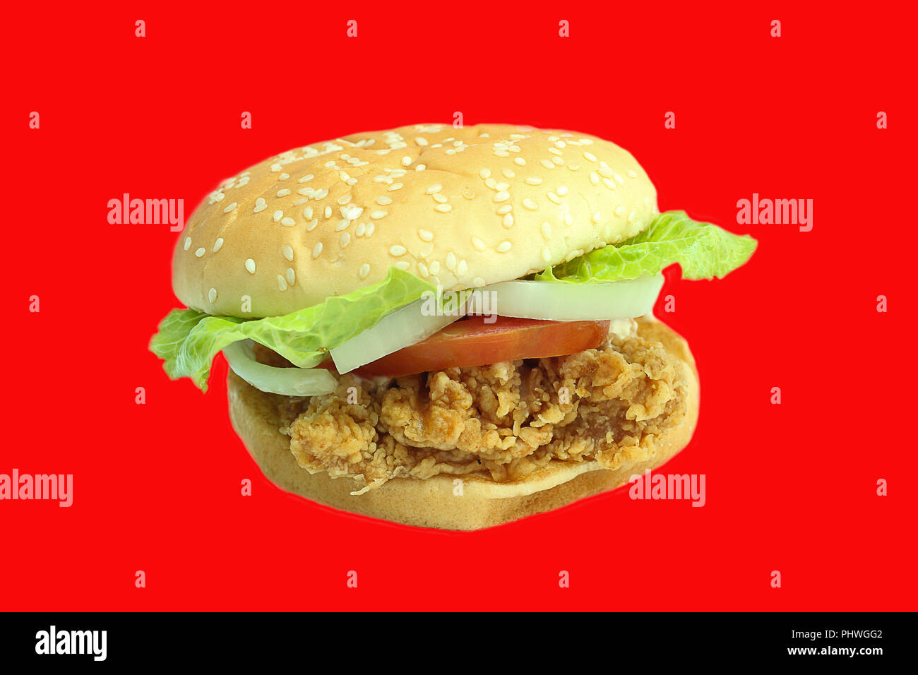 Crunchy chicken burger hi-res stock photography and images - Alamy