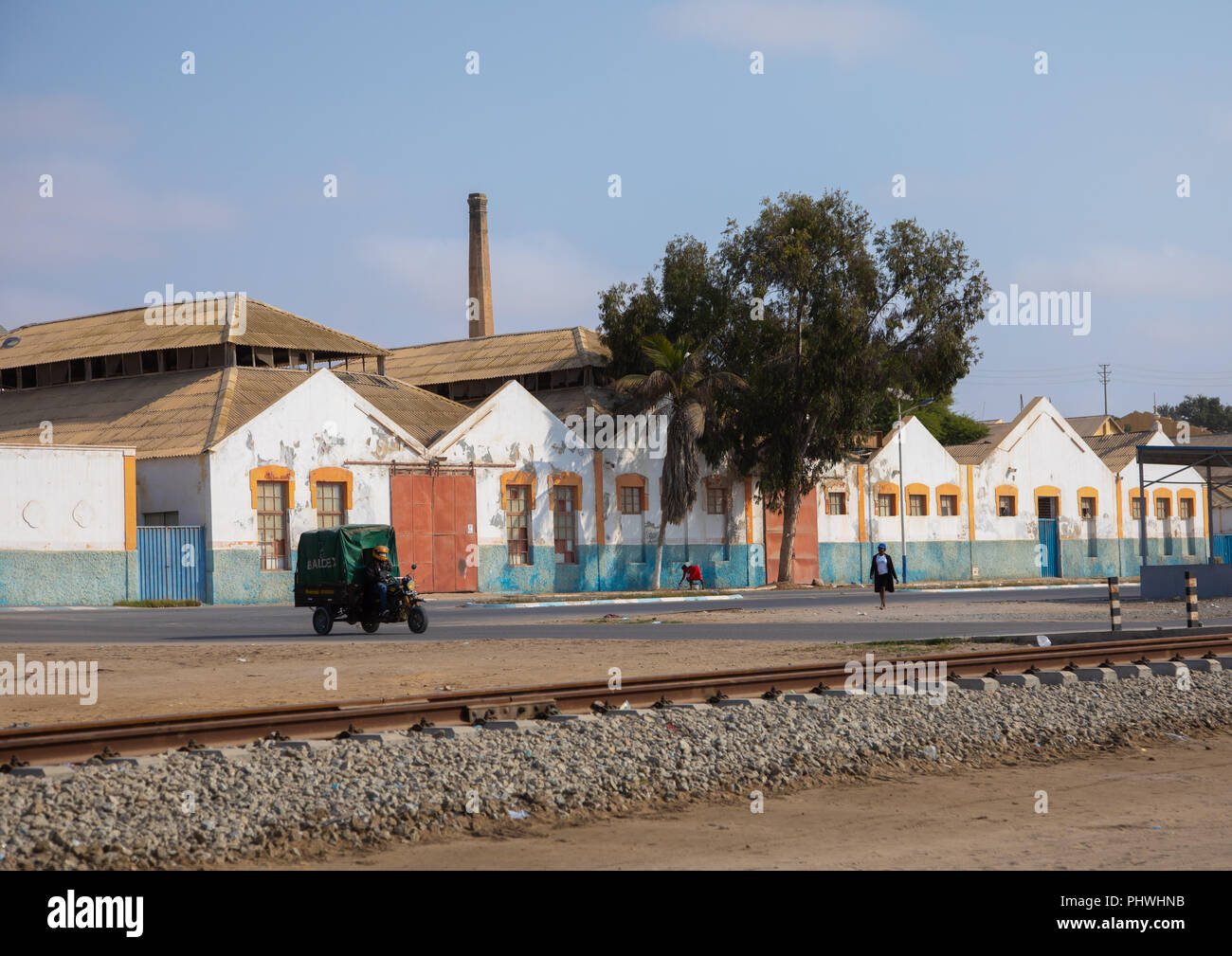 Old portuguese colonial warehouses, Namibe Province, Namibe, Angola ...