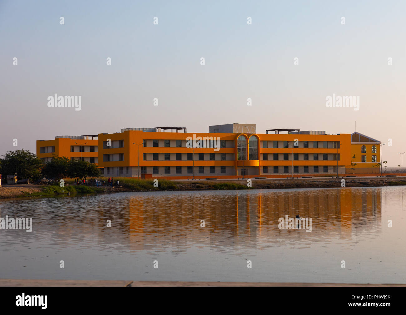 New building built on the seashore, Benguela Province, Lobito, Angola ...