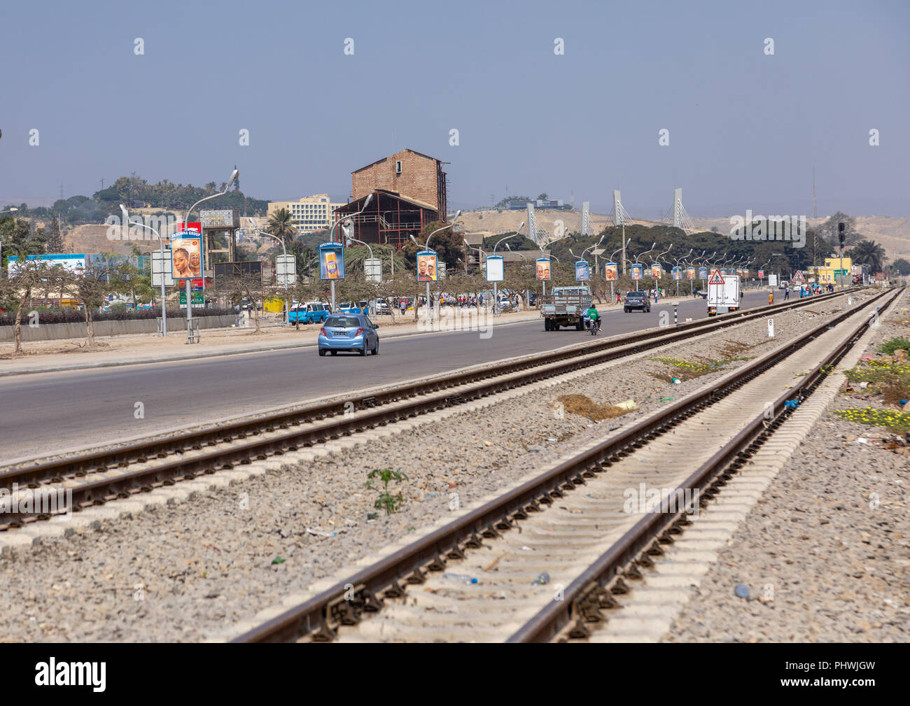 Railroad track, Benguela Province, Catumbela, Angola Stock Photo - Alamy